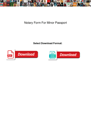 Fillable Online Notary Form For Minor Passport. Notary Form For Minor ...