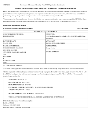 Fillable Online Fillable Online Form I-901 Application Confirmation Fax ...