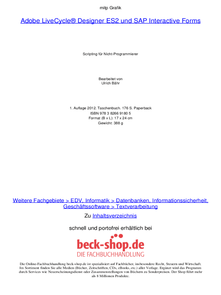 Fillable Online Adobe LiveCycle Designer ES2 und SAP Interactive Forms ...