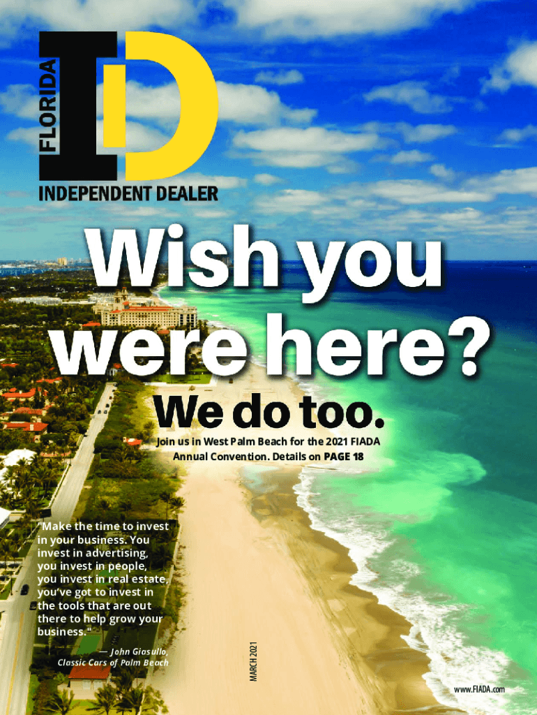 Fillable Online Join us in West Palm Beach for the 2021 FIADA Annual ...
