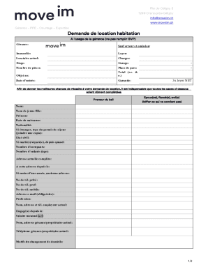 Fillable Online Demande de location vierge - moveim.ch Fax Email Print ...