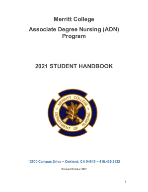Fillable Online Merritt College Associate Degree Nursing (ADN) Program ...