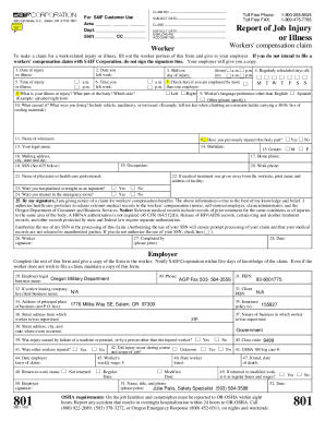 Fillable Online Get the free workers' compensation claim with SAIF ...