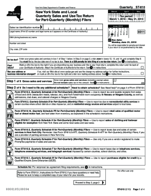 Fillable Online Form ST-810 New York State and Local Quarterly Sales ...