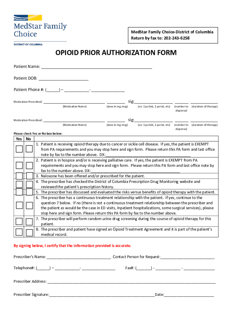 Fillable Online Prior Authorization (Medication) Request MFC - Maryland Fax Fax Email Print ...