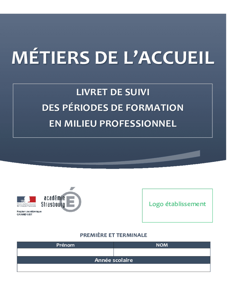 Fillable Online LIVRET DE SUIVI P£©riodes de Formation en ... Fax Email ...