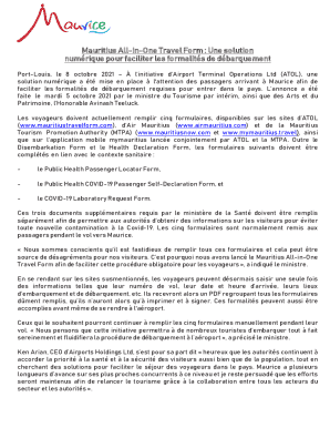 Mauritius All In One Travel Form Pdf Download - Fill Online, Printable ...