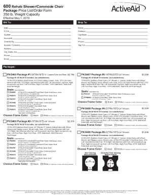 Fillable Online 600 Package Order Form Fax Email Print - pdfFiller