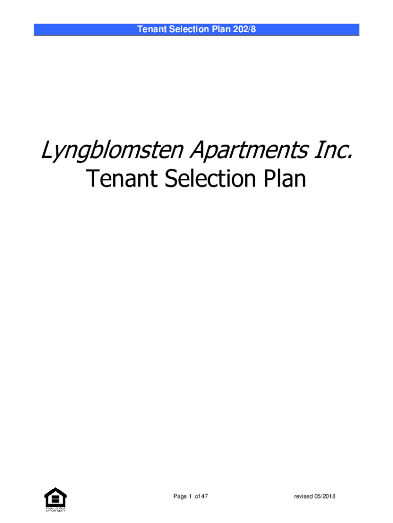 Fillable Online Tenant Selection Plan - Lyngblomsten Fax Email Print ...