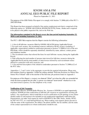 Fillable Online Annual EEO Public File Report Form Stations WSTE-DT Fax ...