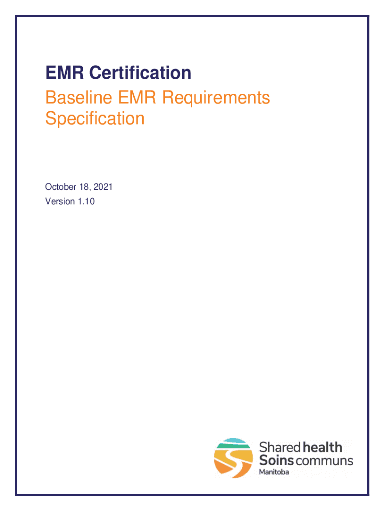 Fillable Online EMR Certification Base Guide - Shared Health Fax Email ...