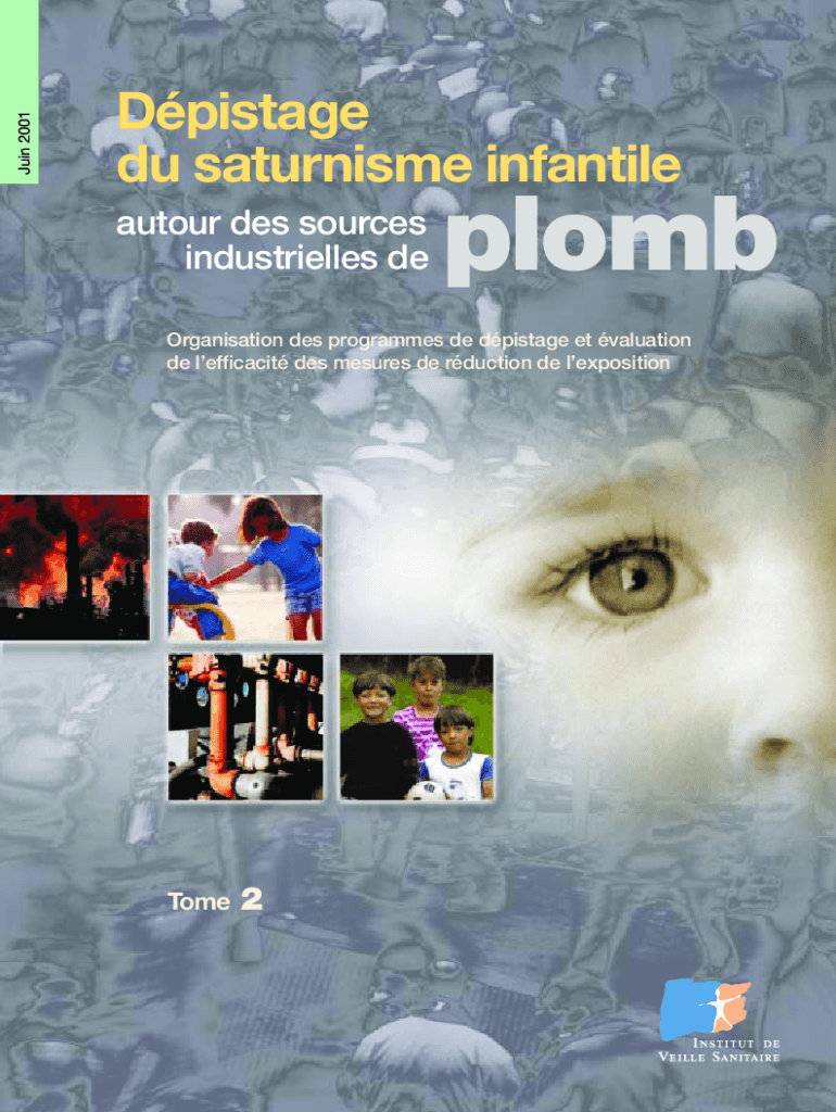 Fillable Online Dpistage du saturnisme infantile autour des sources ...