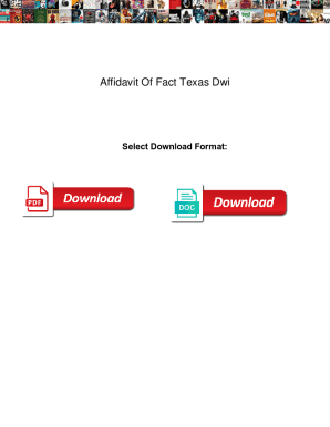 Fillable Online Affidavit Of Fact Texas Dwi. Affidavit Of Fact Texas ...