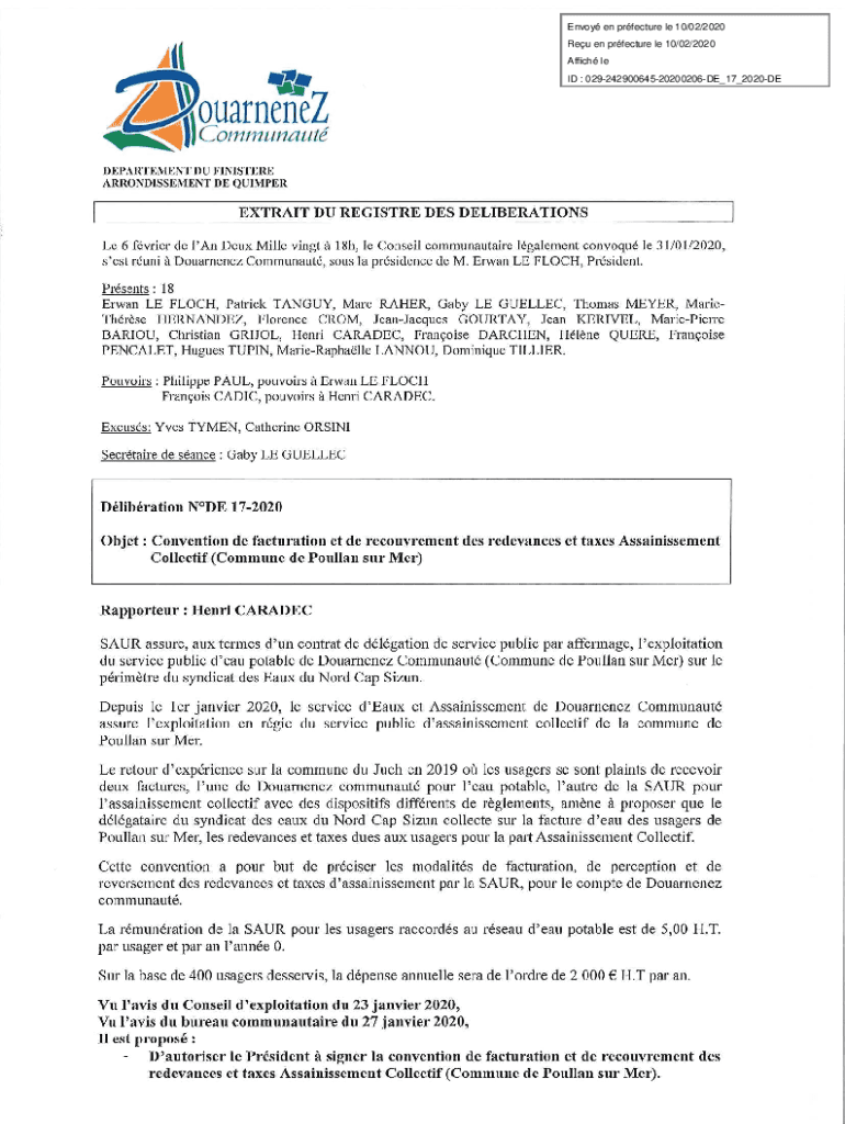 Fillable Online de172020-convention-de-facturation-et-de-recouvrement ...