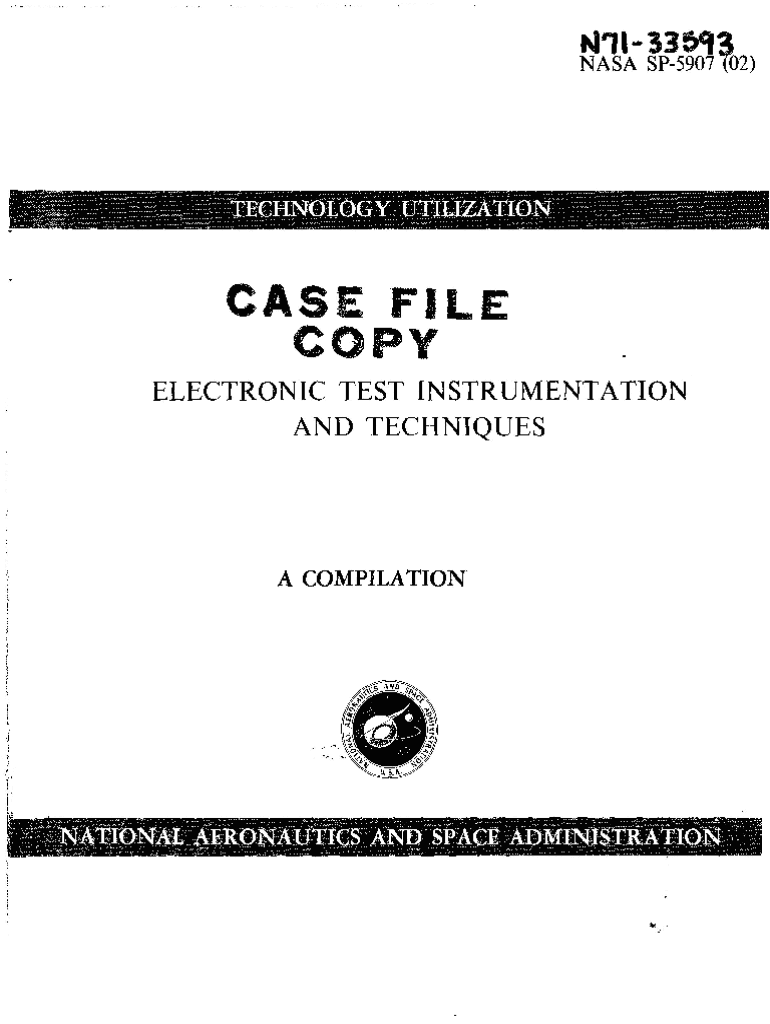 Fillable Online ntrs nasa ELECTRONIC TEST INSTRUMENTATION AND ...