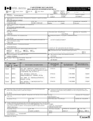 Fillable Online Guide to exporting commercial goods from Canada Fax ...