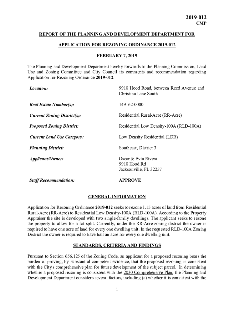 Fillable Online 2018-0148 CMP REPORT OF THE PLANNING AND DEVELOPMENT ...