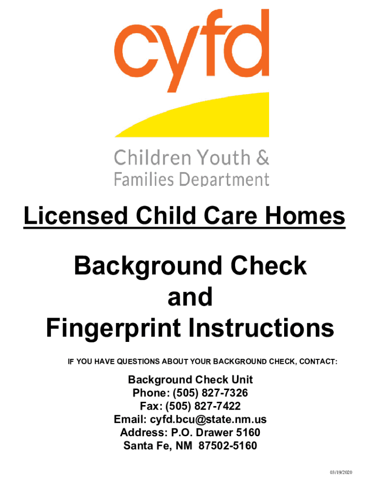 Fillable Online Updates for Child Care Licensing Background ChecksTexas ...
