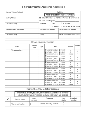 Fillable Online Emergency Rental Assistance Program (ERAP) Application ...