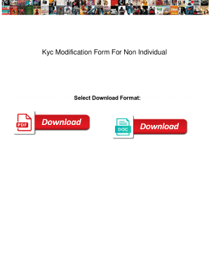 Fillable Online Kyc Modification Form For Non Individual. Kyc ...