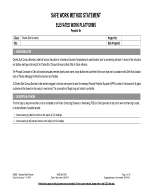 Fillable Online SWMS-Elevated Work Platforms Fax Email Print - pdfFiller