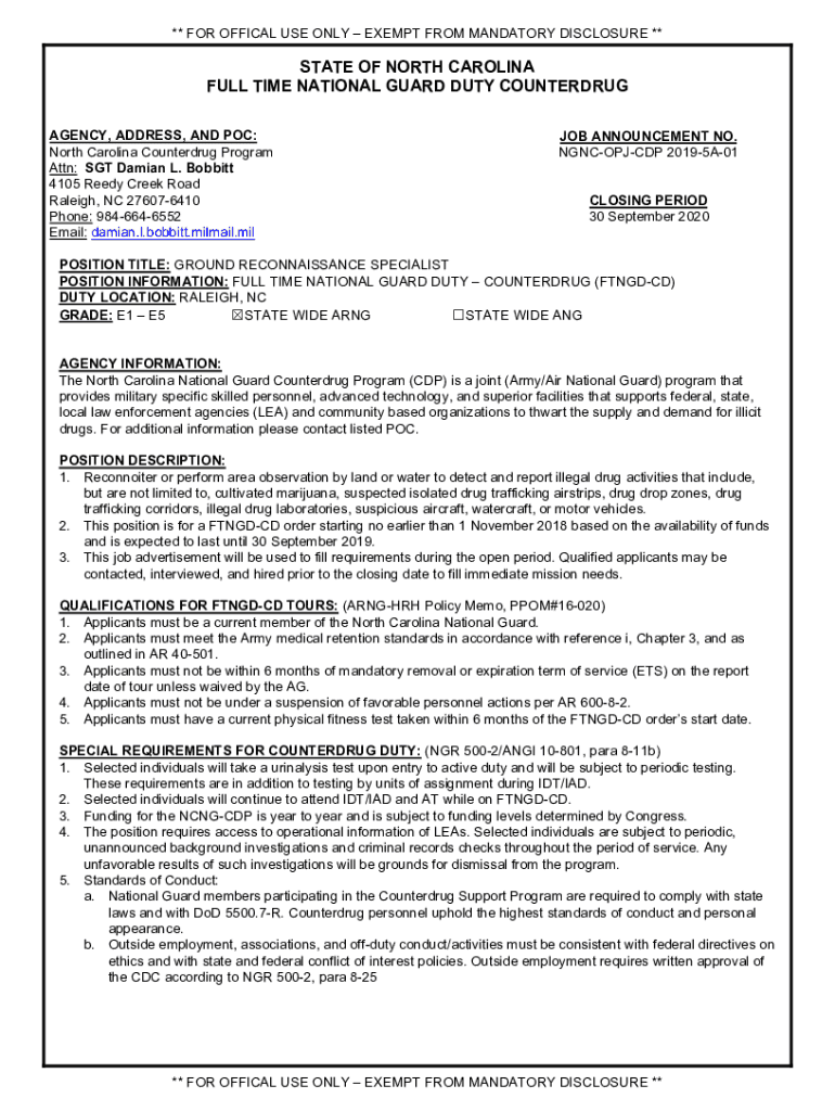 Fillable Online nc ng Fillable Online nc ng FULL TIME NATIONAL GUARD ...