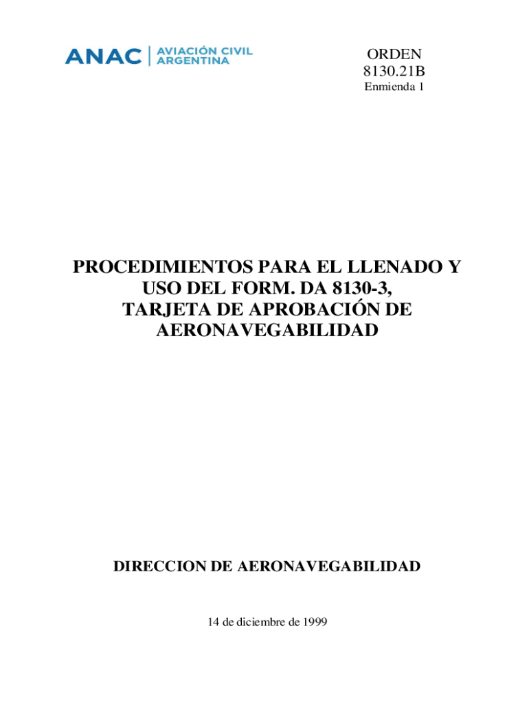 Fillable Online procedimientos para el llenado y uso del form. da 8130 ...