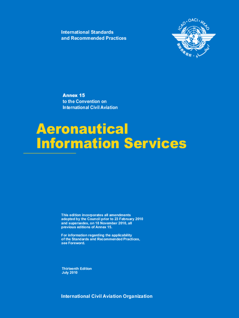 Fillable Online Fillable Online ICAO Standards and Recommended ...