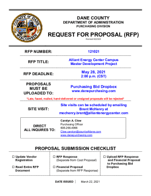 Fillable Online Fillable Online REQUEST FOR PROPOSAL (RFP) - Town of ... Fax Email Print - pdfFiller