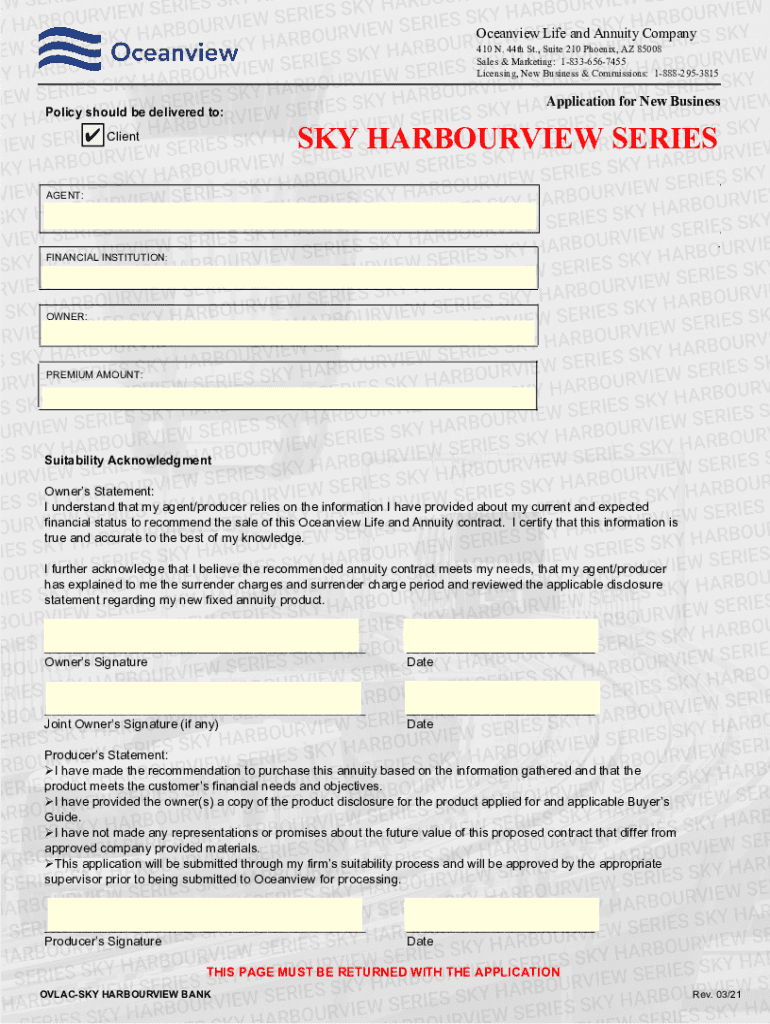 Fillable Online Fillable Online Oceanview Life and Annuity Company Fax ...