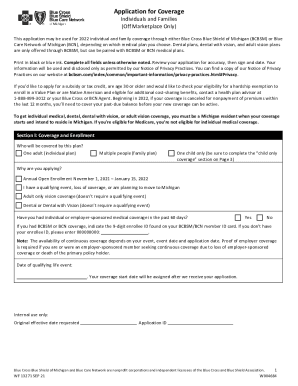 Fillable Online Application for Health Coverage and Help Paying Costs ...