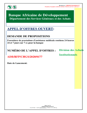 Fillable Online TENDER FOR THE SELECTION OF AN EVENT MANAGEMENT ...