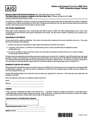 Fillable Online Get the free Notice And Consent Form for AIDS Virus ...