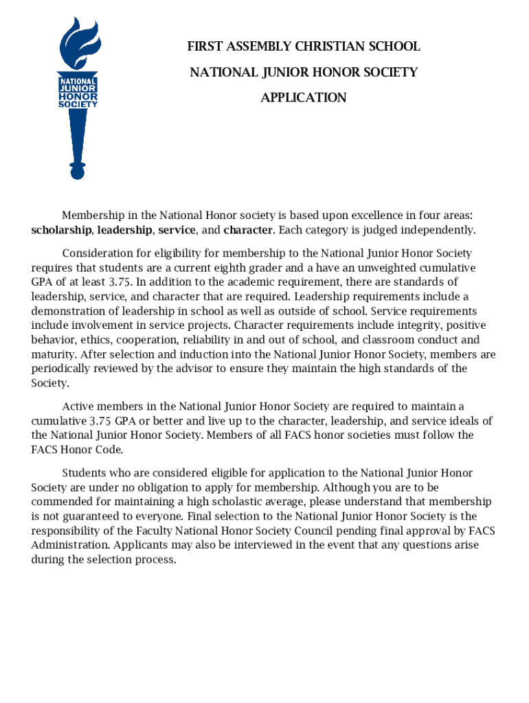 Fillable Online groups.google.comg7wal33National Honor Society Personal ...