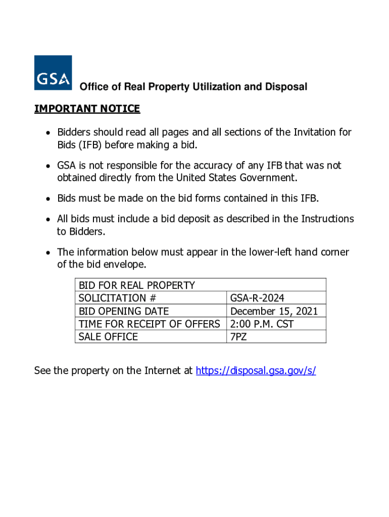 Fillable Online gsaauctions.gov ATTACHMENT REGNFOffice of Real Property ...