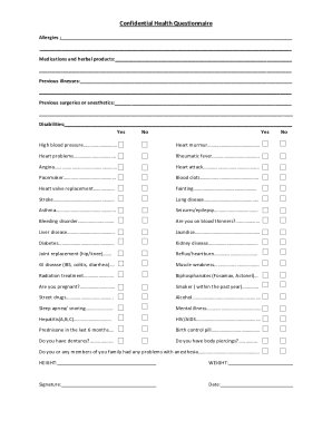Fillable Online MYMOP Form (Confidential) Fax Email Print - pdfFiller