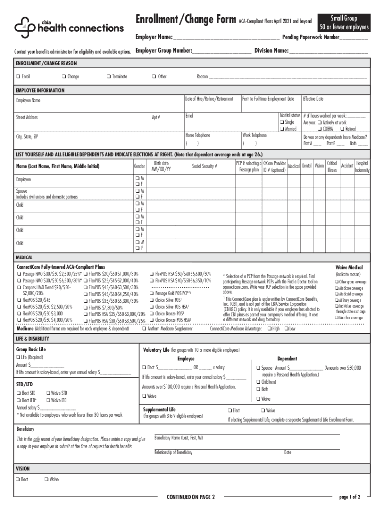 Fillable Online www.opm.govformspdffillNotice of Change in Health ...