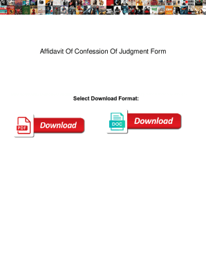 Fillable Online Affidavit Of Confession Of Judgment Form retro ...