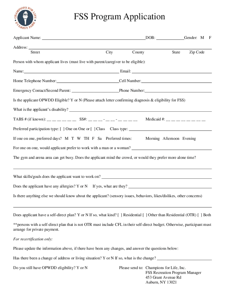 Fillable Online Family Self-Sufficiency (FSS) U.S. Department of Housing ... Fax Email Print ...