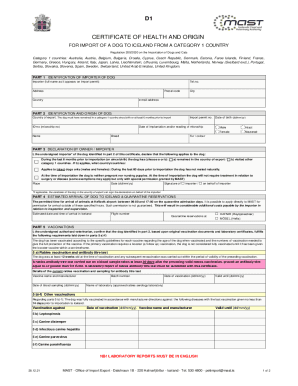 Fillable Online Model health certificates for exports of live animals ...