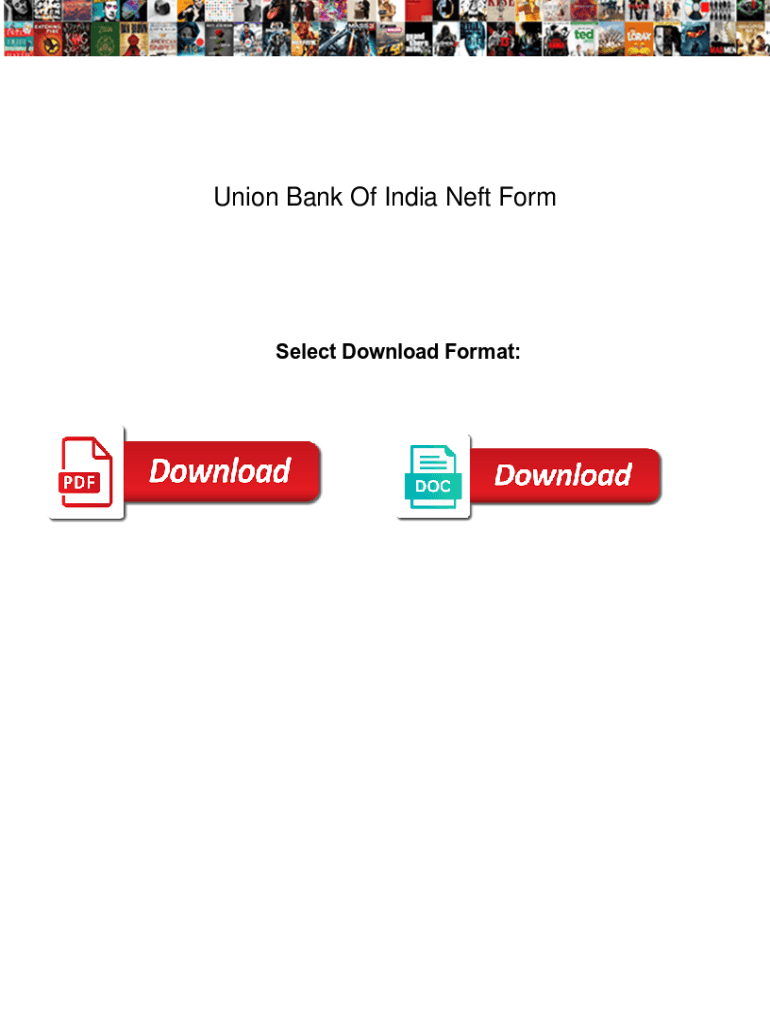 Fillable Online Union Bank Of India Neft Form. Union Bank Of India Neft ...