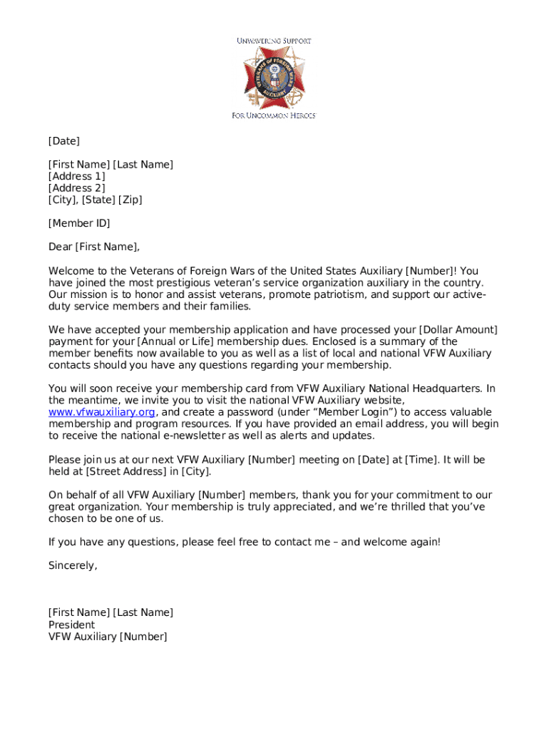 New Member Engagement Guide - VFW Auxiliary National ... Doc Template ...