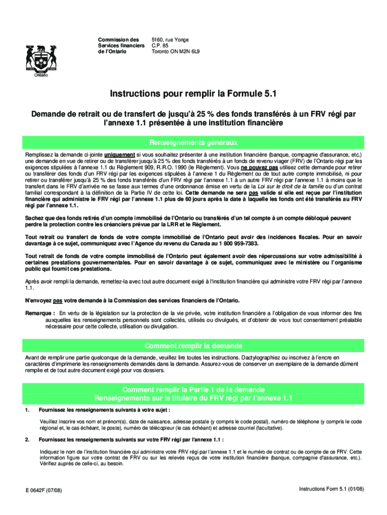 Fillable Online Form 5.1 app and instructions (french) Fax Email Print ...