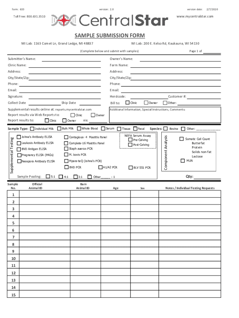 Fillable Online Sample Submission Form-New.xlsm Fax Email Print - pdfFiller