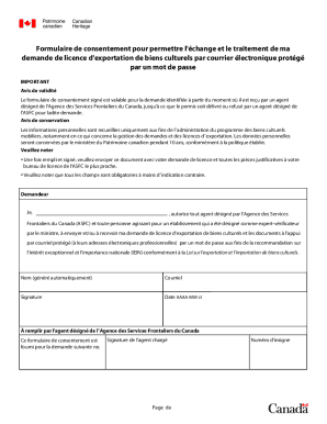 Fillable Online Formulaire de consentement pour permettre l'change et le traitement de ma ...