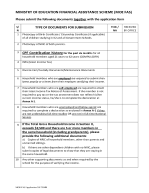 Fillable Online sembawangsec moe edu MINISTRY OF EDUCATION FINANCIAL ...