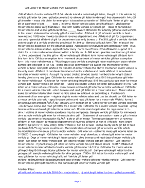 Fillable Online Sample Vehicle Gift Letter For Minnesota Dmv Fax Email ...