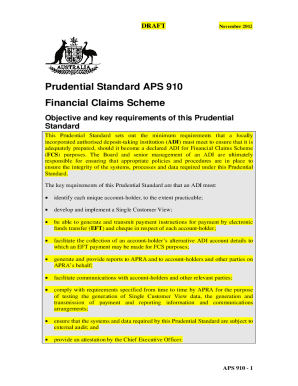 Fillable Online APRA releases new prudential standard for Financial ...