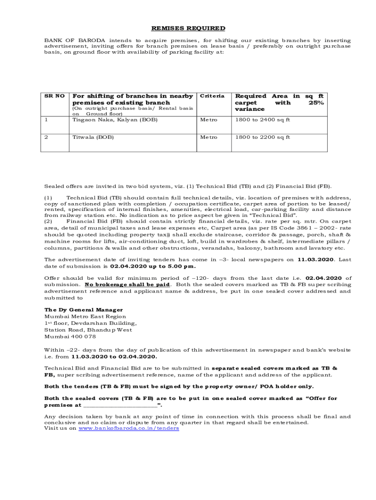 Fillable Online Fillable Online BANK OF BARODA intends to acquire ...