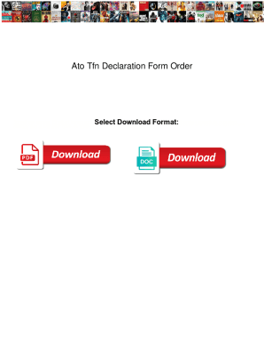 Fillable Online Ato Tfn Declaration Form Order. Ato Tfn Declaration ...